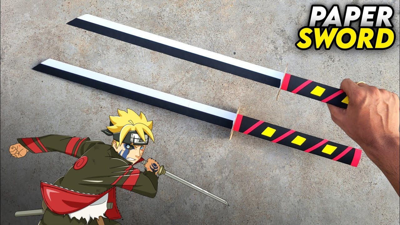 How to make a paper sword | Boruto sword making , Paper ninja weapon ...