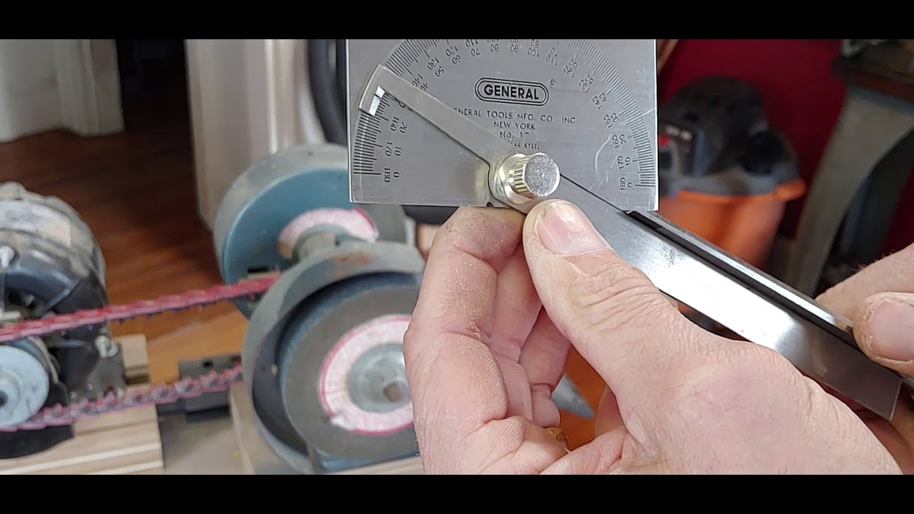 Grinding a skew paring chisel. - YouTube