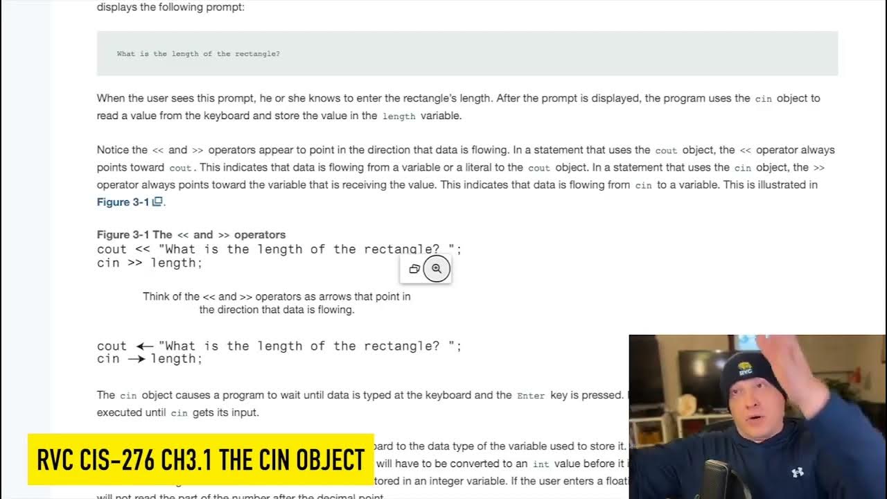 CIS 276 Ch3 1 cin Object - YouTube