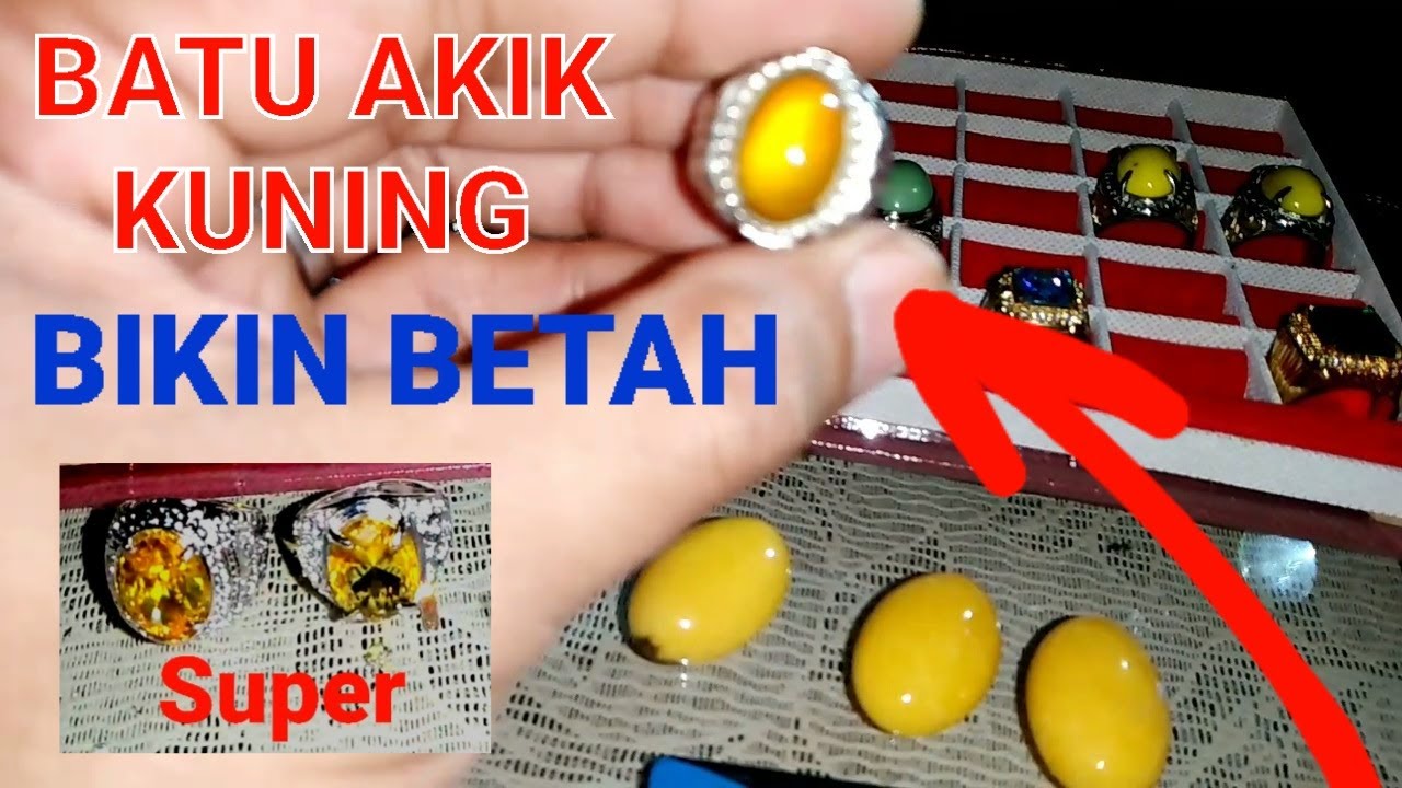 Batu akik kuning - dilihat 1 per satu bikin betah - YouTube