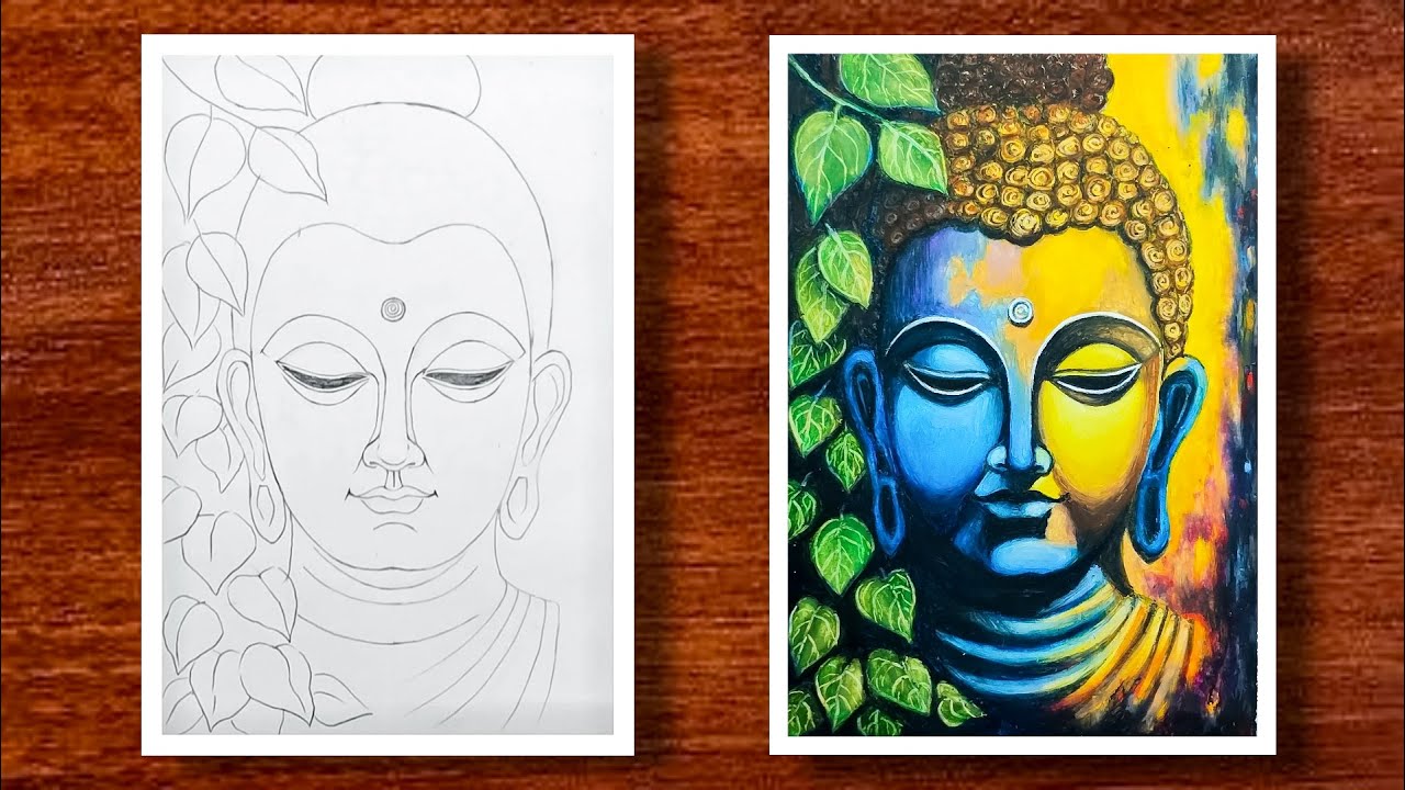 Buddha Drawing | Buddha Purnima Drawing | Gautam Buddha Drawing | Lord ...