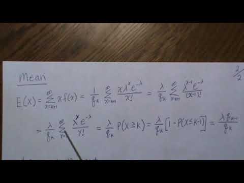 Mean and Variance of a Truncated Poisson Distribution - YouTube