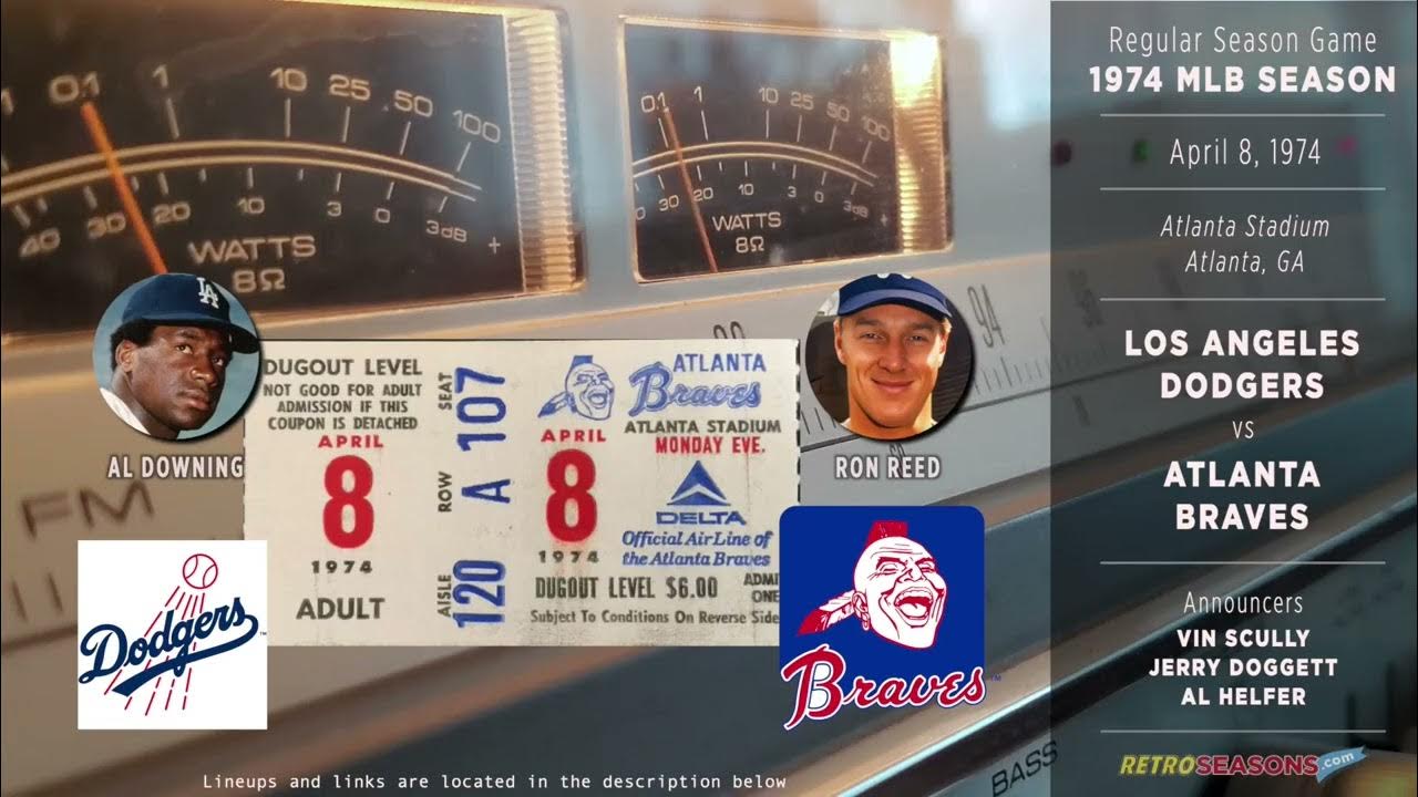 1974-Apr-08 • LAD/ATL • Los Angeles Dodgers vs Atlanta Braves - Aaron HR 715 - Baseball Radio ...