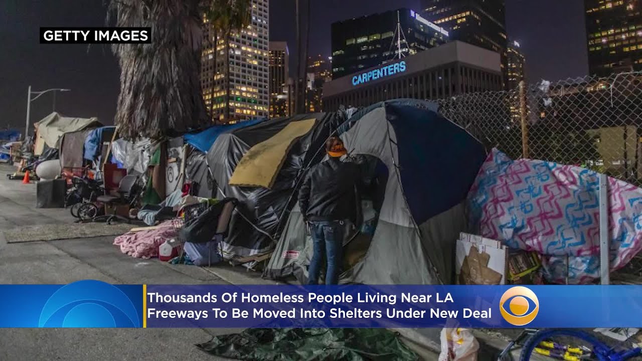 Thousands Of Homeless People Living Near LA Freeways To Be Moved Into ...