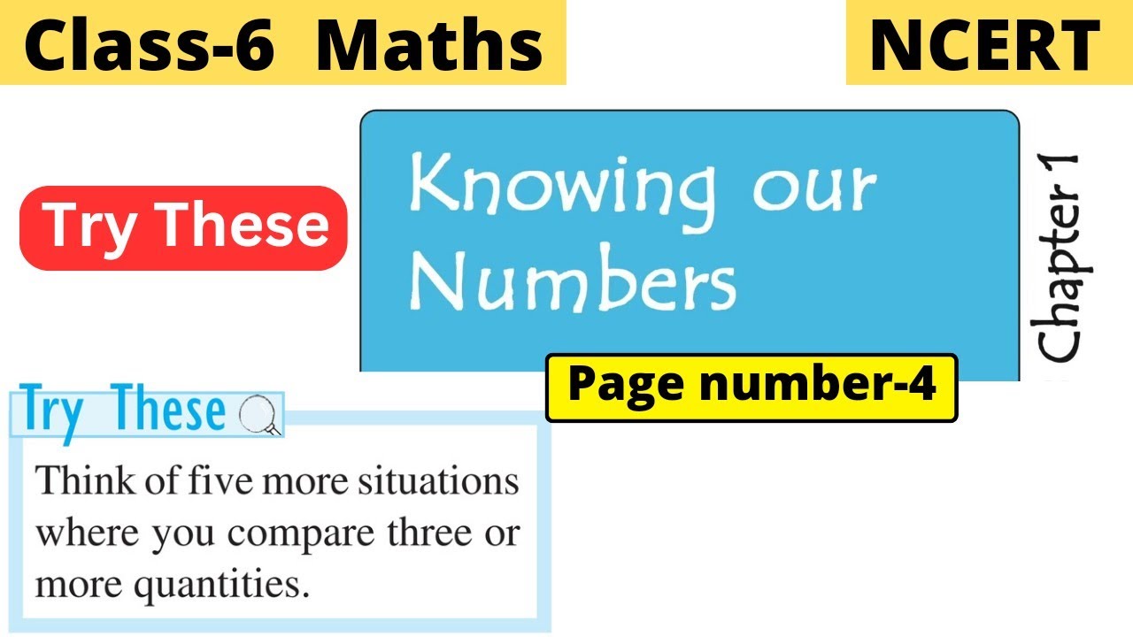 Class 6 Maths Chapter 1 knowing our Numbers | Try these page number 4 ...