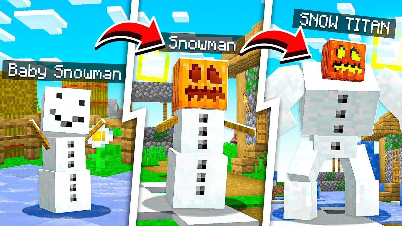 LIFE OF A SNOWMAN TITAN IN MINECRAFT! - YouTube