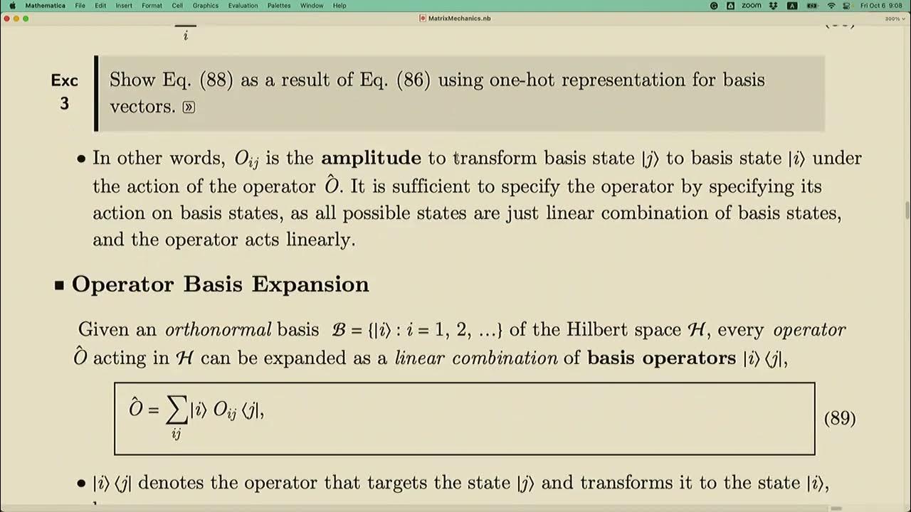 Lecture 4: Quantum Operators, Pauli Matrices, and Operator Functions - YouTube