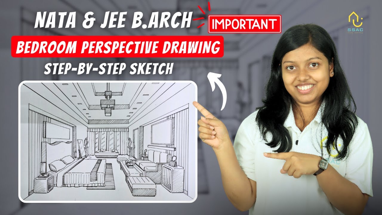 How to Draw a Bedroom in Perspective | Step-by-Step Sketch - YouTube