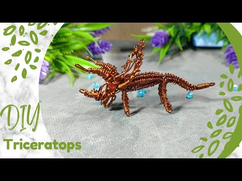 How to make Triceratops dinosaur from wire | DIY sculpture animal ...