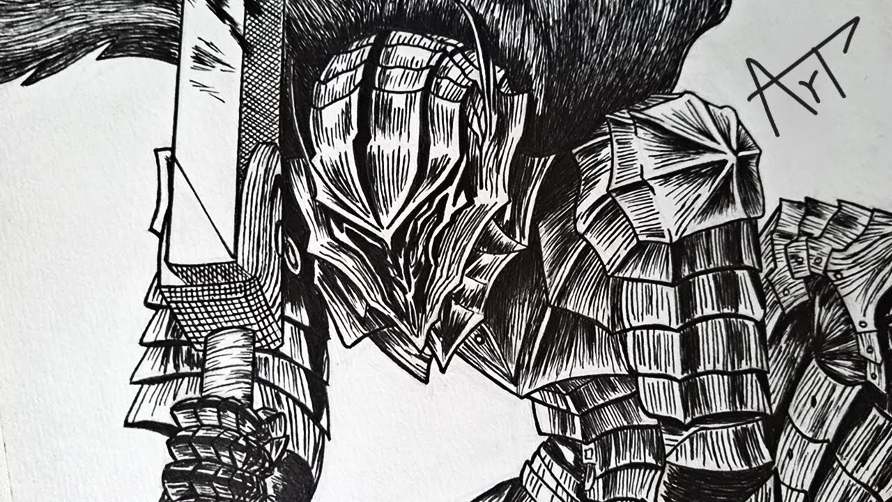 Speed Drawing Guts Berserker Armor (Berserk) - YouTube