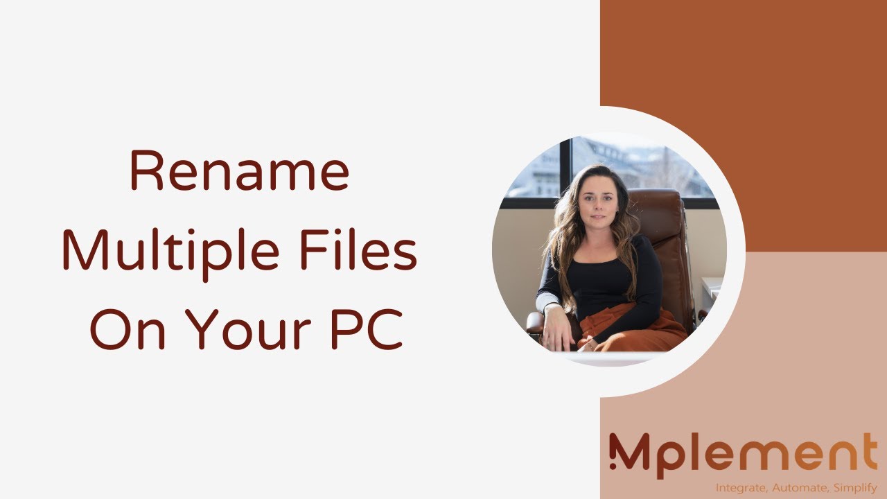 Rename Multiple Files On Your PC - YouTube