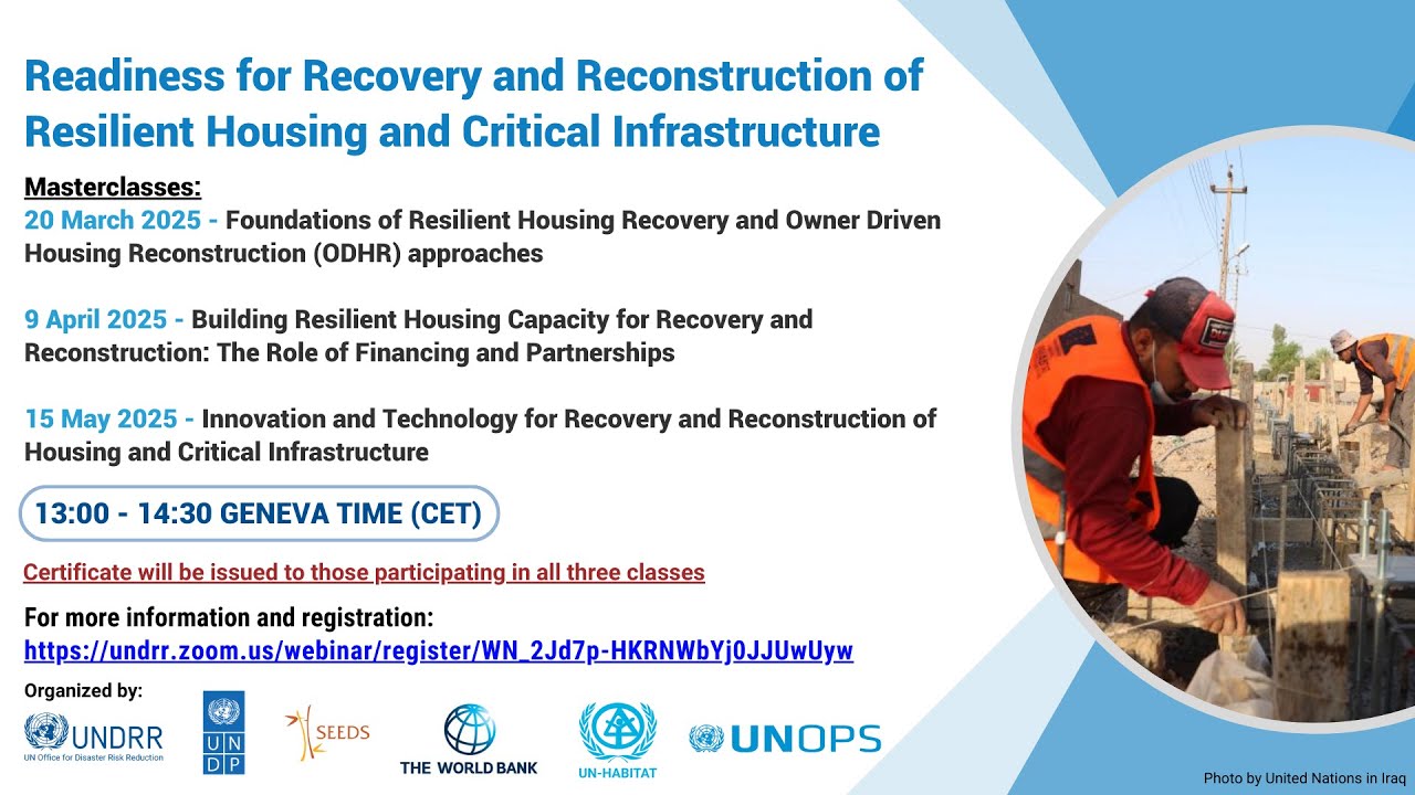 Masterclass: Readiness for Recovery & Reconstruction of Resilient ...