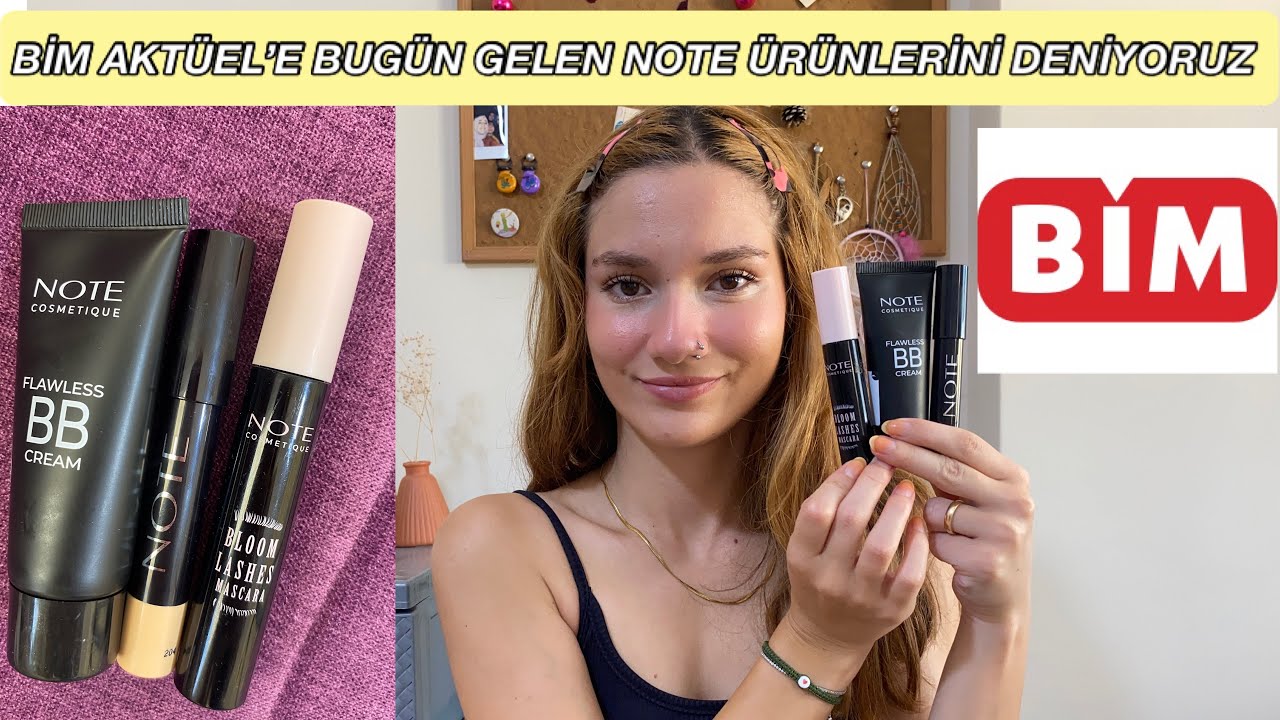BİM AKTÜEL’E GELEN NOTE ÜRÜNLERİNİ DENİYORUZ💖/coverage concealer,BB cream,bloom lashes mascara 🔎 ...