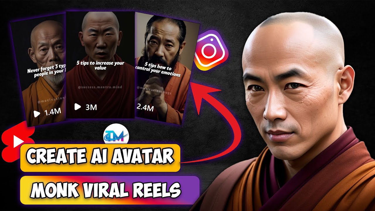 CREATE AI AVATAR USING THIS SIMPLE AI 🤯🤯 | INSTAGRAM VIRAL MONK REELS ...