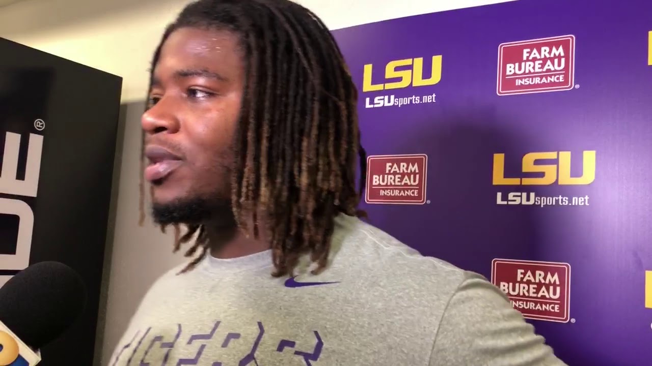 LSU lineman Damien Lewis discusses final game in Tiger Stadium - YouTube