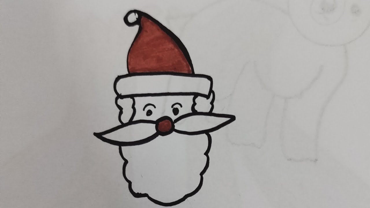 How to draw easy Santa Claus face step by step l christmas drawing l ...
