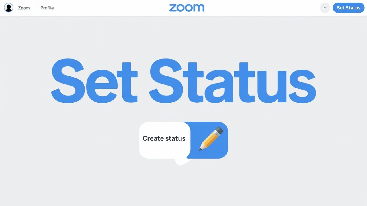 How to Set a Message Status on Zoom (Custom Status Message Guide) - YouTube