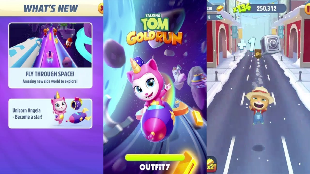 Talking Tom Gold Run: Fly Through Space! Walkthrough - YouTube