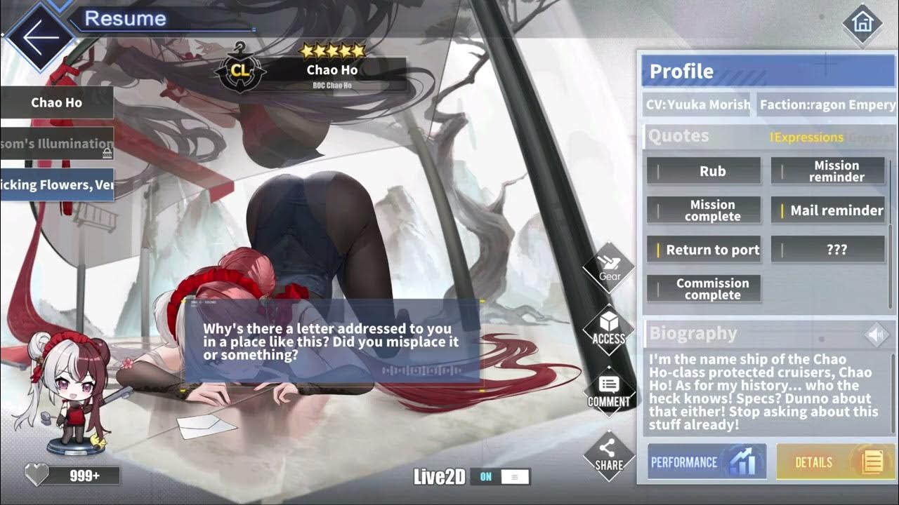 Azur Lane: Chao Ho L2D Skin [Frolicking Flowers, Verse II] (Black Friday Akashi's Fire Sale 2023 ...