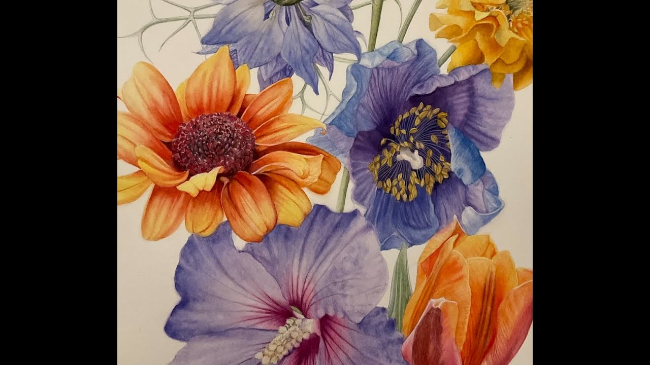 A bunch of flowers in complementary colors n°1 SD 480p - YouTube