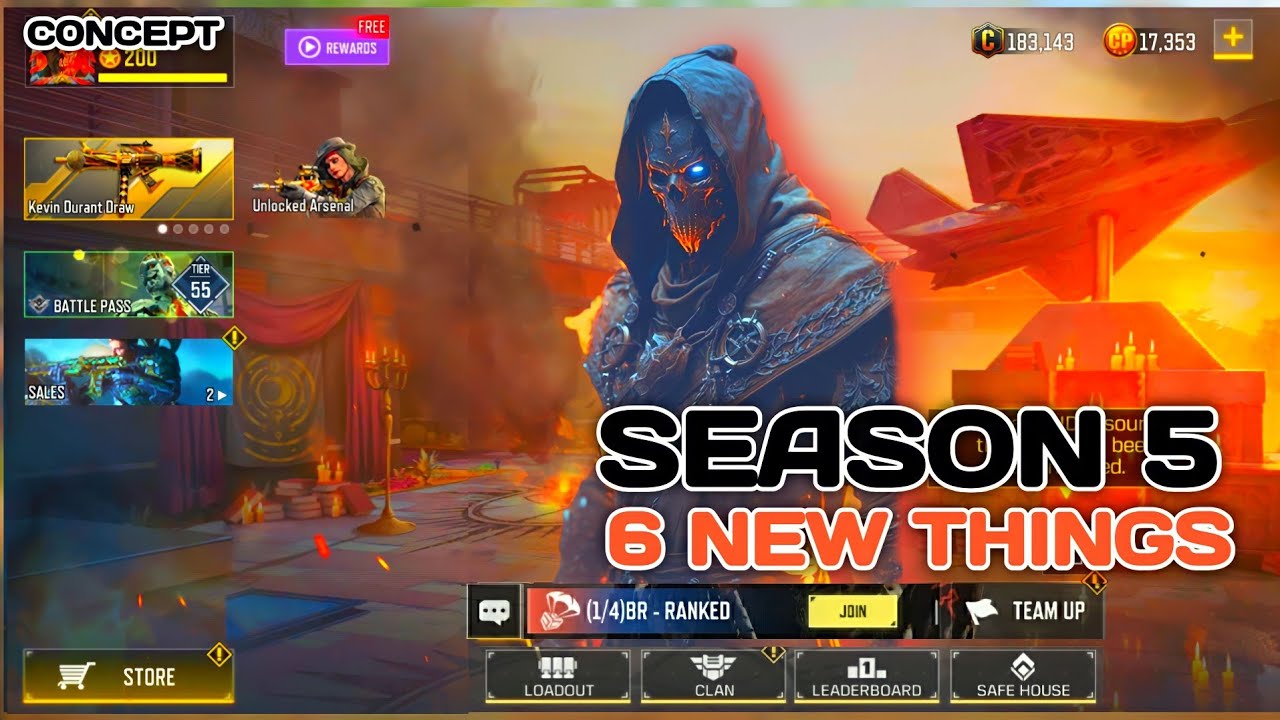 *New* Upcoming 6 New Things in Season 5 Codm | Season 5 Free Rewards ...
