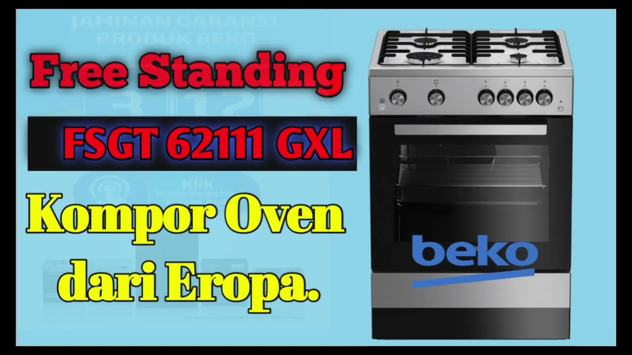 FS Cooker Beko Model FSGT62111GXL - YouTube