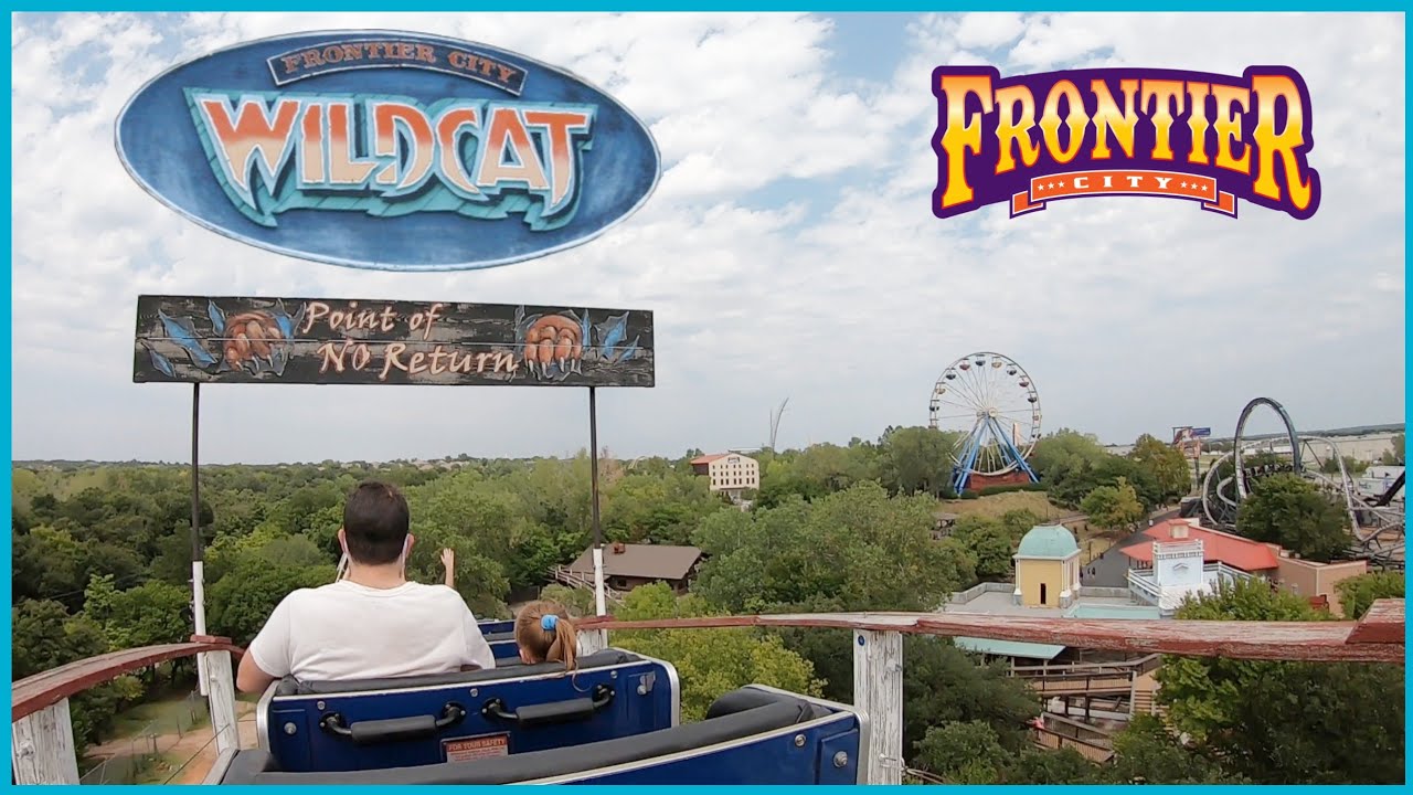 Wildcat Wooden Roller Coaster Six Flags Frontier City Full Ride Through ...