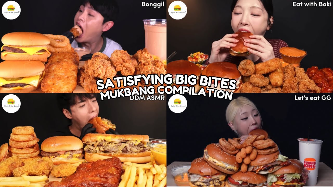 ASMR | SATISFYING BIG BITES MUKBANG COMPILATION | - YouTube