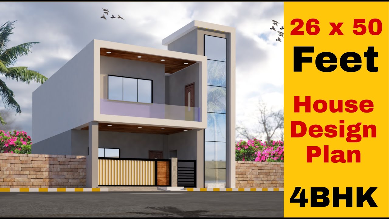 26 x 50 House Design | 26 x 50 House Plans India - YouTube