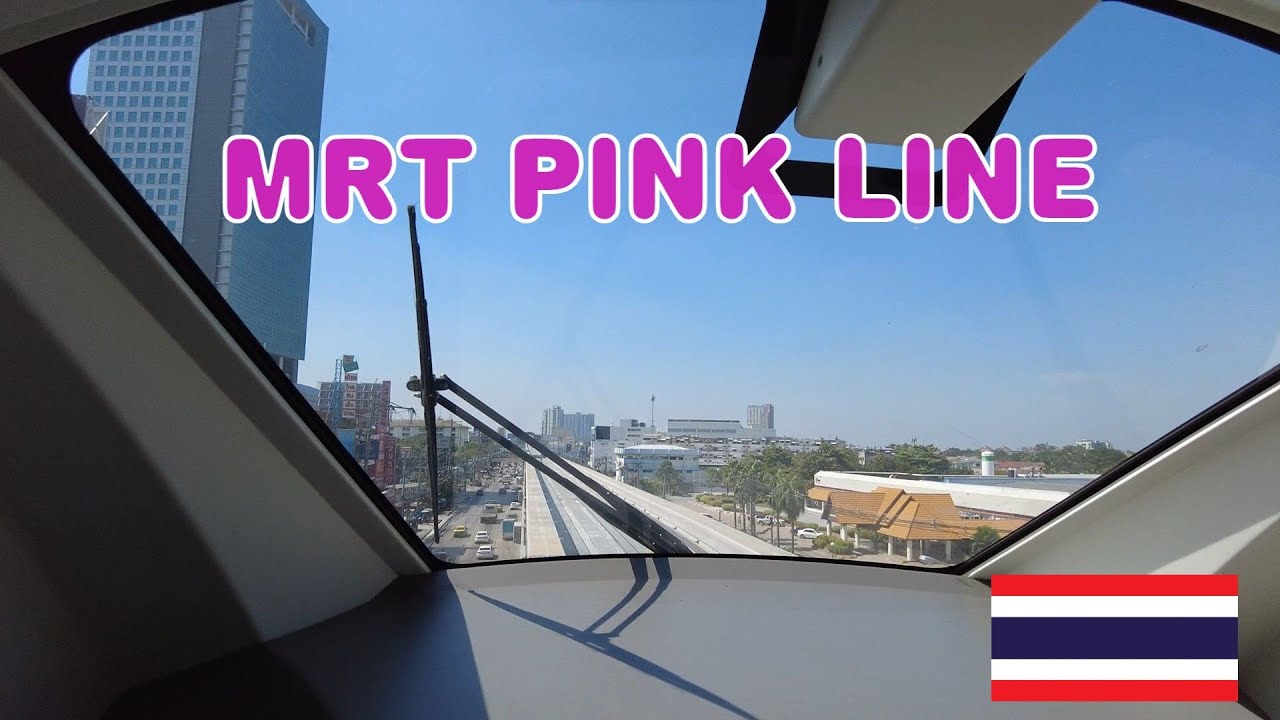 Trying the newly-opened MRT PINK Line (Nonthaburi to Min Buri) - YouTube