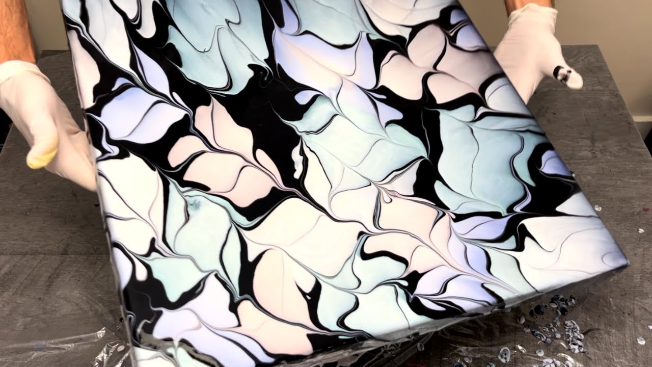 An Iridescent Surprise! Bright & Beautiful Acrylic Puddle Pour ...