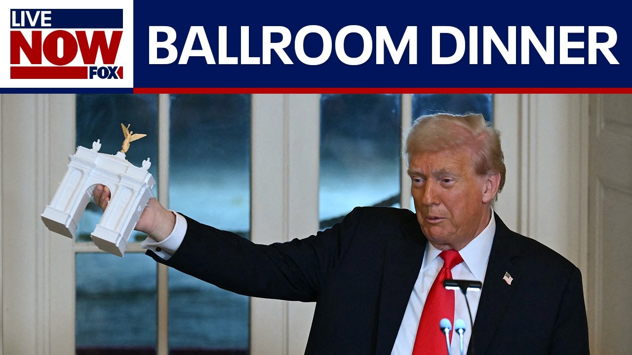President Trump hosts ballroom dinner at White House - YouTube