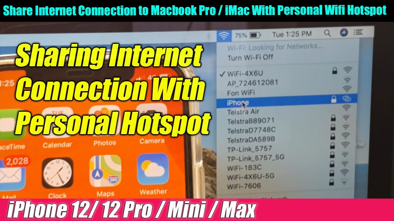 iPhone 12/12 Pro: How to Share Internet Connection to Macbook Pro ...