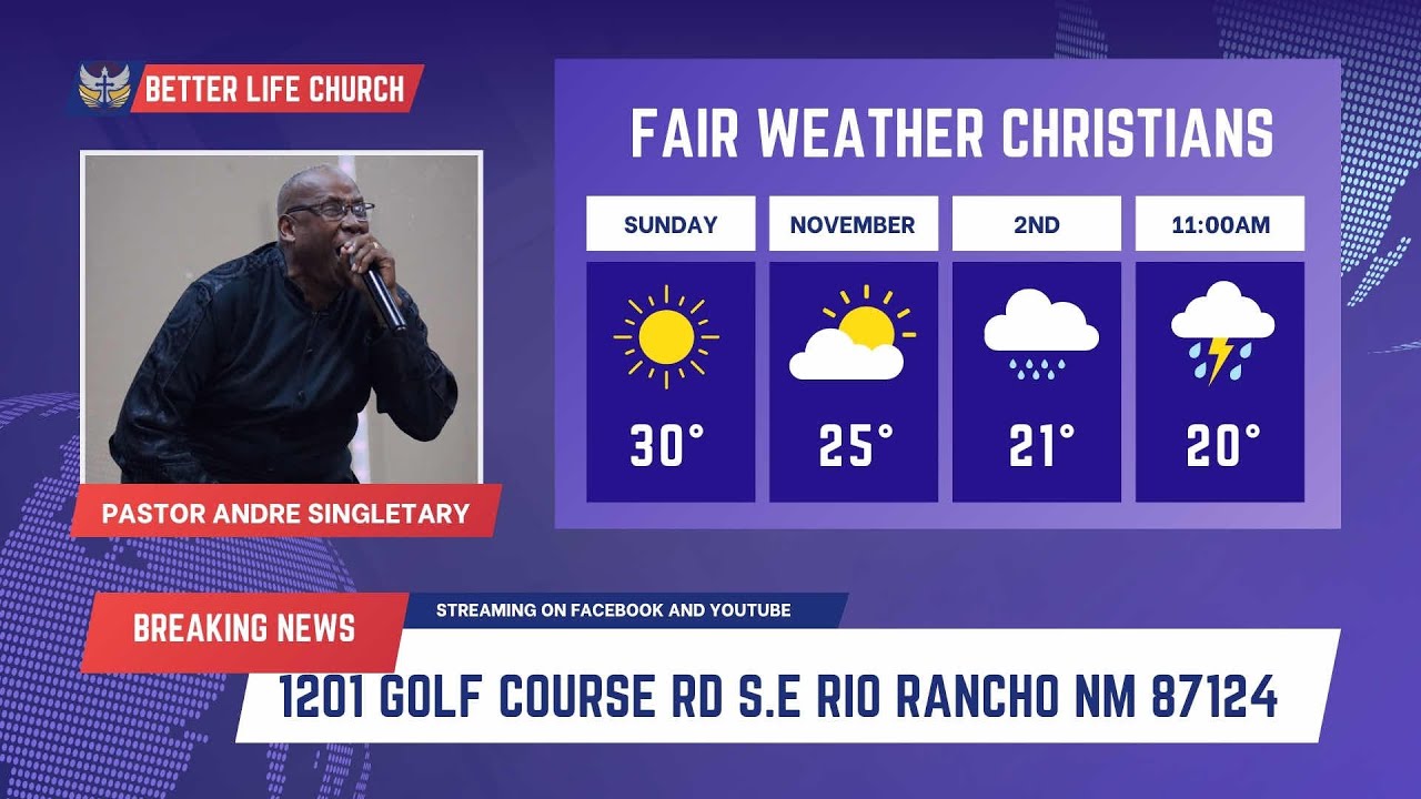 Fair Weather Christians-Pastor Andre Singletary - YouTube