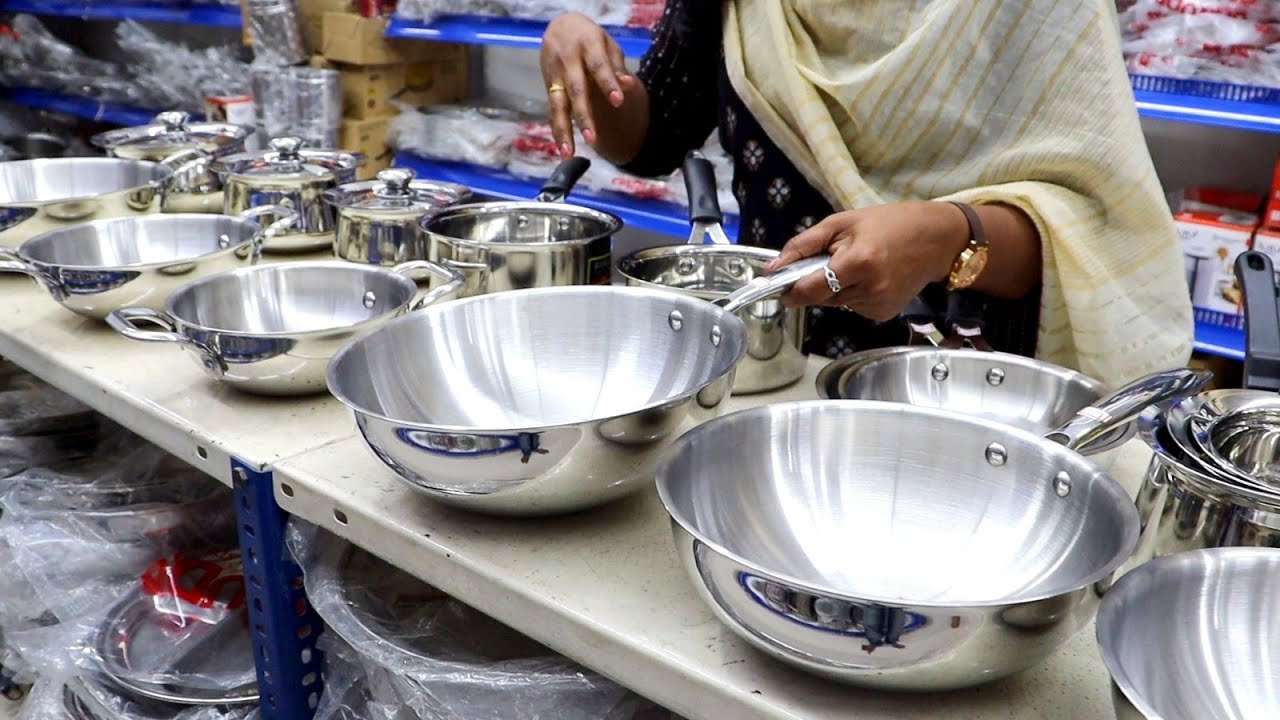 Kitchen Triply Cookware Collection's| Stainless Steel Ahduku Satti ...