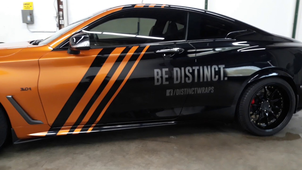 2018 Infiniti Q60 - Liquid Copper Wrap Design - YouTube