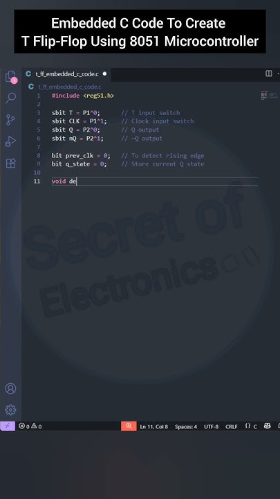 Embedded C Code to Create T Flip-Flop Using 8051 Microcontroller - YouTube