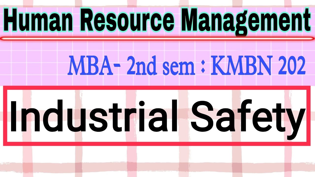 Employee safety and health in human resource management || Industrial ...