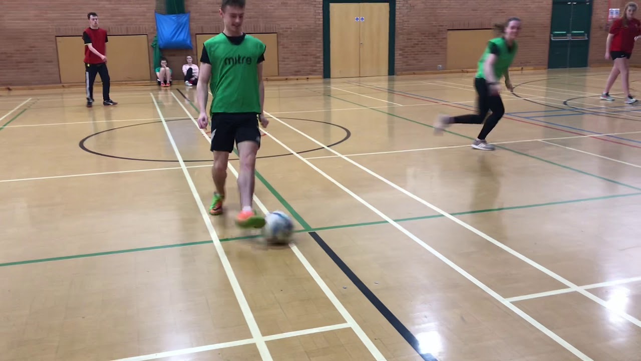 Indoor football conditioned practice - YouTube