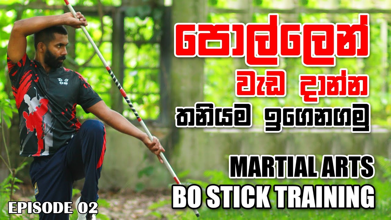 Basic Bo Staff Training | පොලු සටන් පුහුණුව | Martial Arts Stick ...