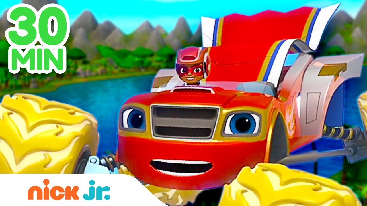 Super Blaze Mighty Rescues! w/ AJ | 30 Minute Compilation | Nick Jr. - YouTube