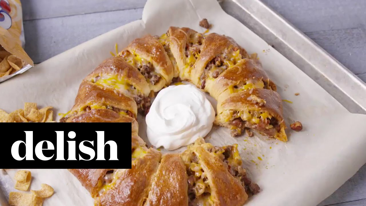 How To Make Frito Pie Crescent Ring | Delish - YouTube