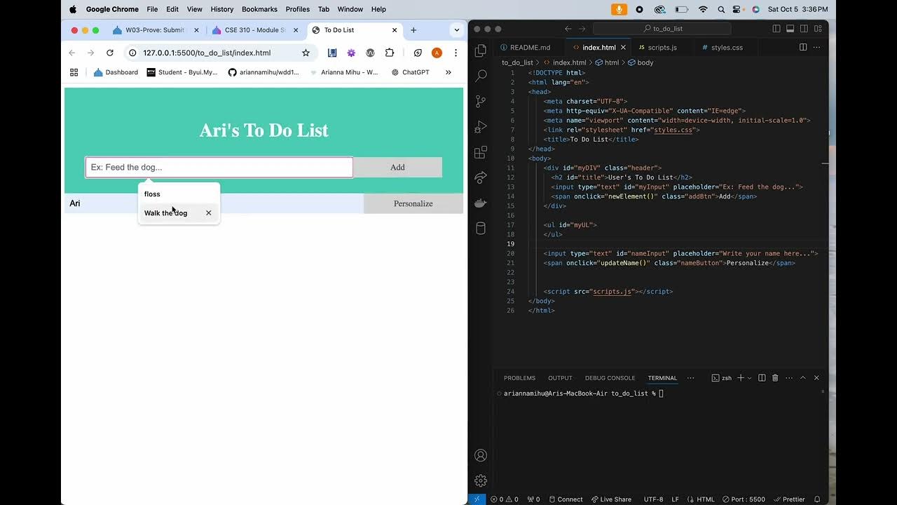 JavaScript To-Do List Project Walkthrough - YouTube