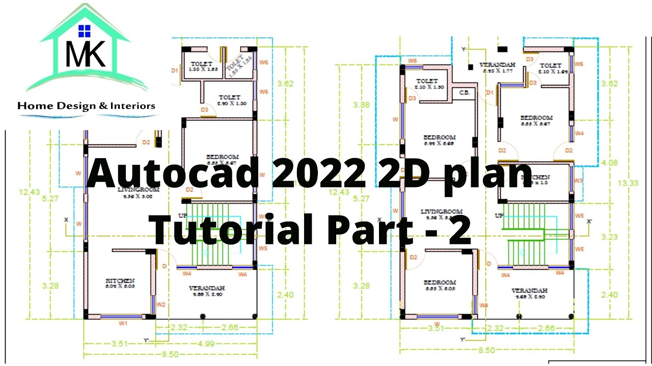 AutoCAD drawing | AutoCAD 2d Tutorial for Beginners | How to Draw ...