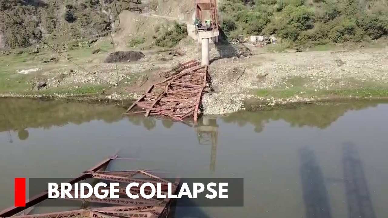 Nowshera: Under Construction Hanjana Bareri Bridge Collapsed Due To ...