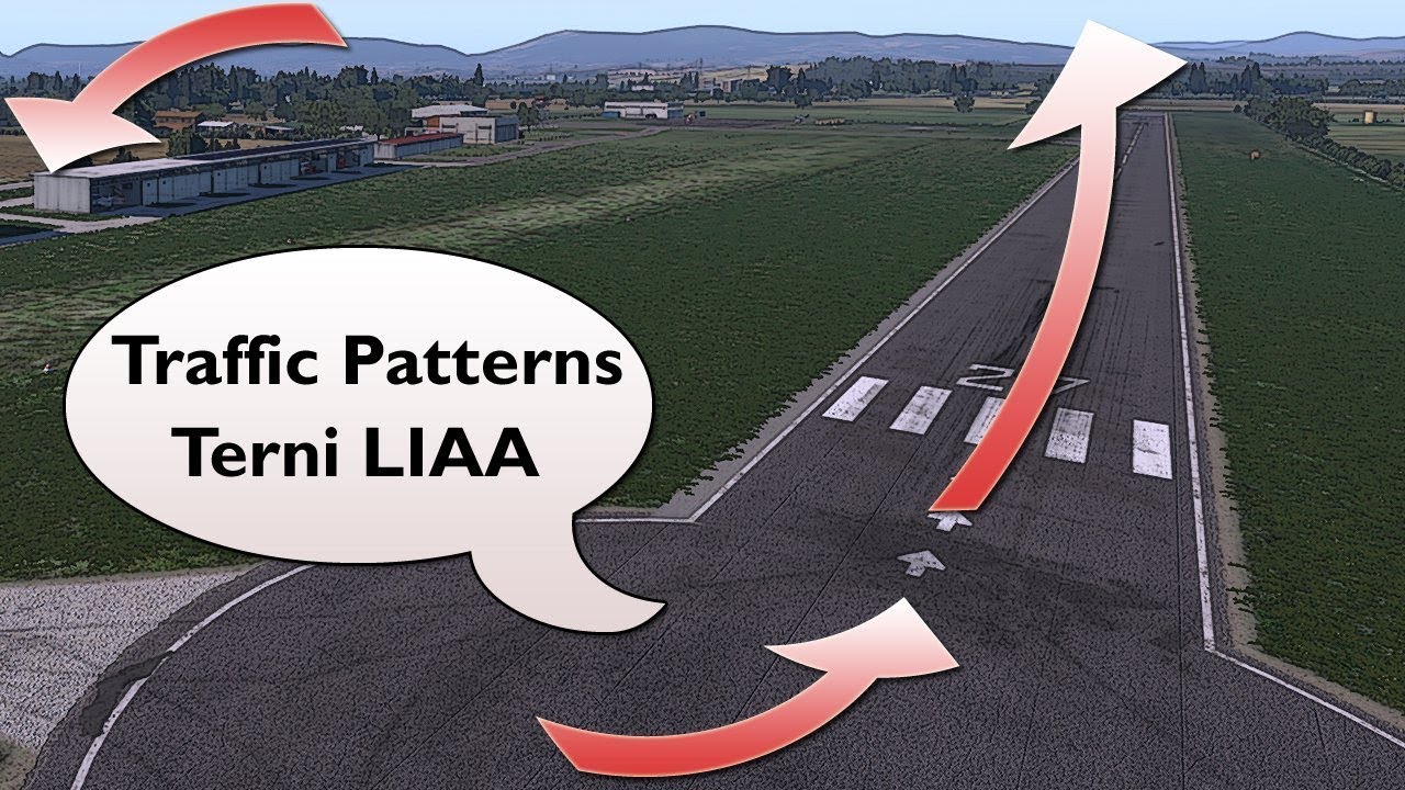 X-Plane 11 : Cessna 172 : Terni LIAA : Traffic Pattern - YouTube