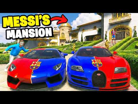 Robbing Messi's MEGA Mansion in GTA!