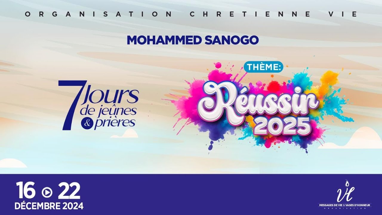7 JOURS DE JEÛNES ET PRIÈRES | RÉUSSIR 2025-JOUR 2 | Pasteur Sandra YAO ...