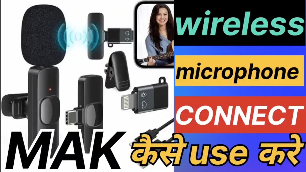 How to use Wireless Mic 🎙️ In Any Smartphone | Wireless Mic Connect to ...