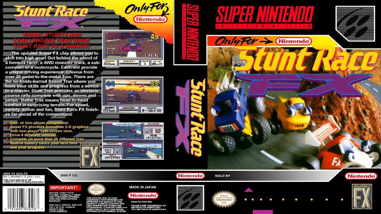 Stunt Race FX SNES 4K Ultra HD - YouTube